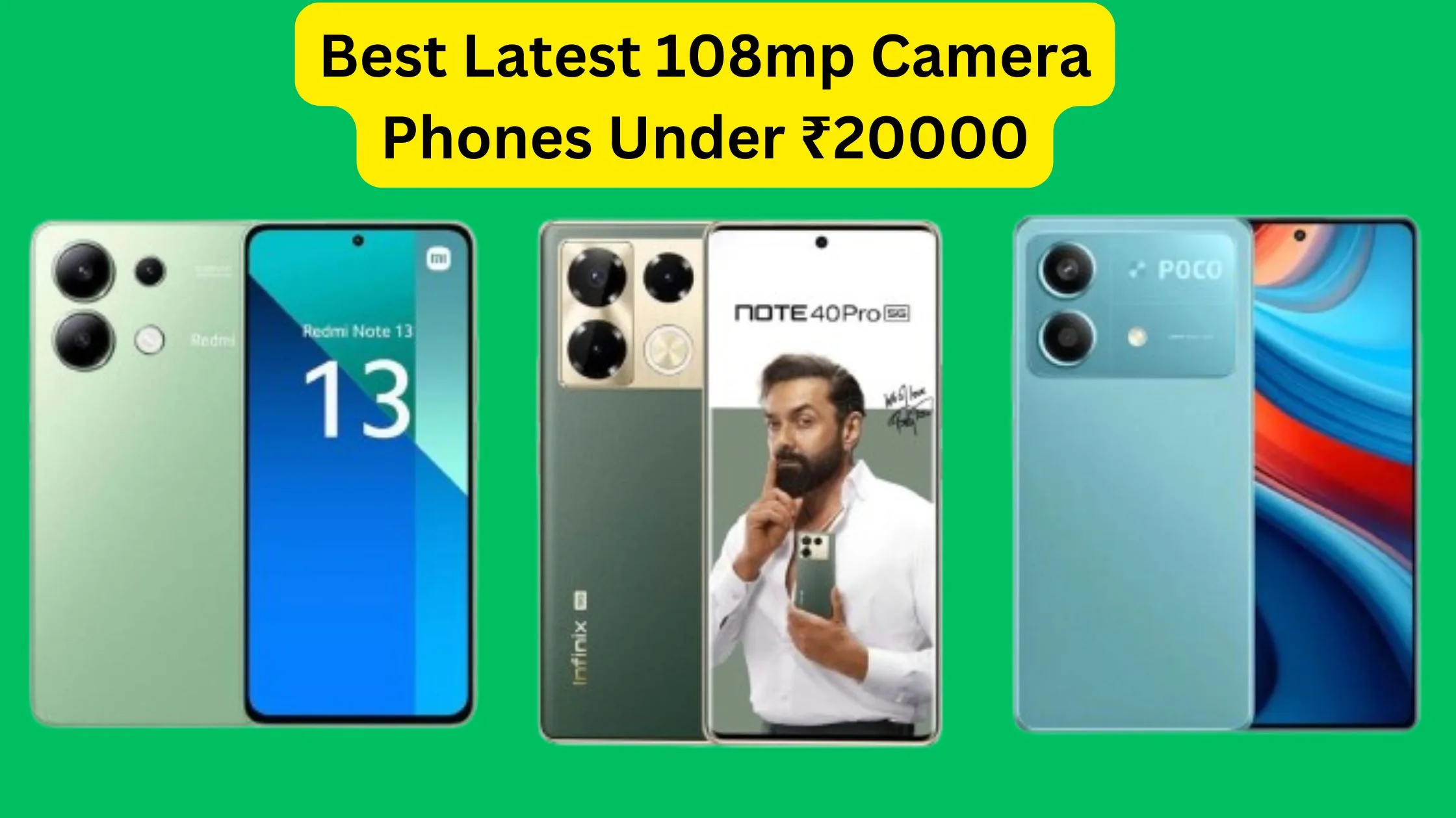 Best Latest 108mp Camera Phones Under ₹20000, Excellent Performance ...