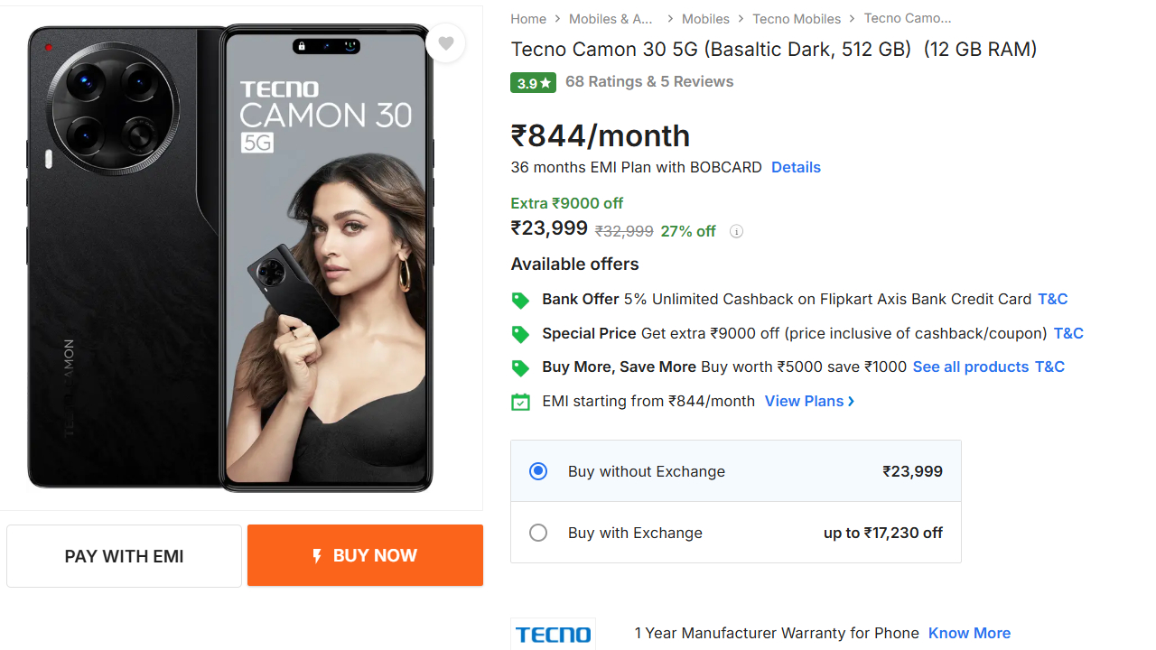 Unlock 5G Power with Tecno Camon 30 – Get Rs 9,000 Off and Amazing Bank Offers - See All Details ...