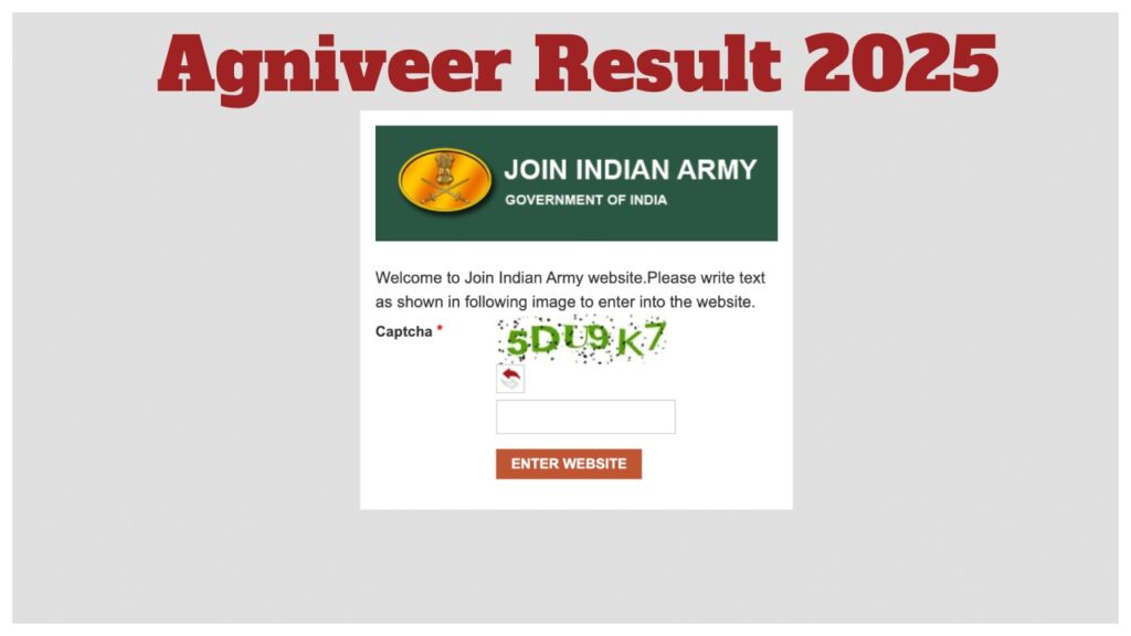 Agniveer Result 2025 - Check Merit List PDF at joinindianarmy.nic.in ...
