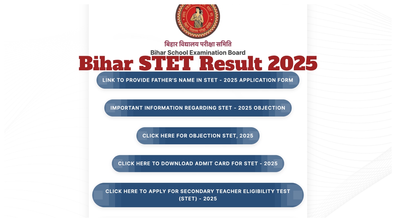 Bihar STET Result 2025 OUT Today - How to Download BSEB STET Scorecard ...