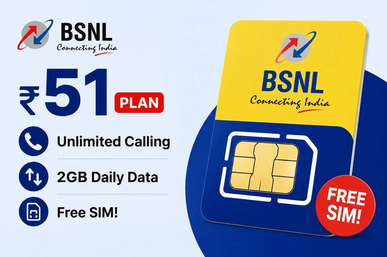BSNL ₹51 Plan: Get Unlimited Calling, 2GB Daily Data, and a Free SIM ...
