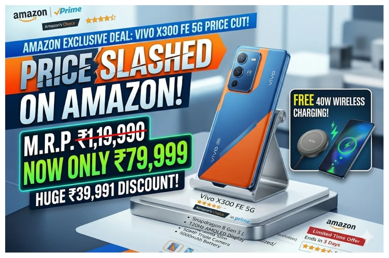 Vivo X300 FE 5G Price Cut - ₹39,991 Price Slashed on Amazon with 40W ...