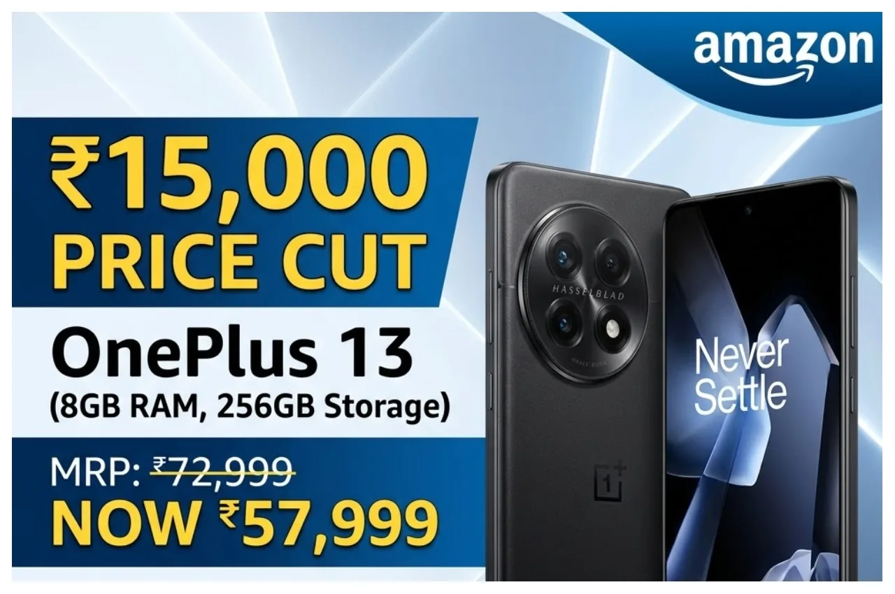 OnePlus 13 Discount - Gets ₹15,000 Price Cut on Amazon, Now at ₹57,999 ...