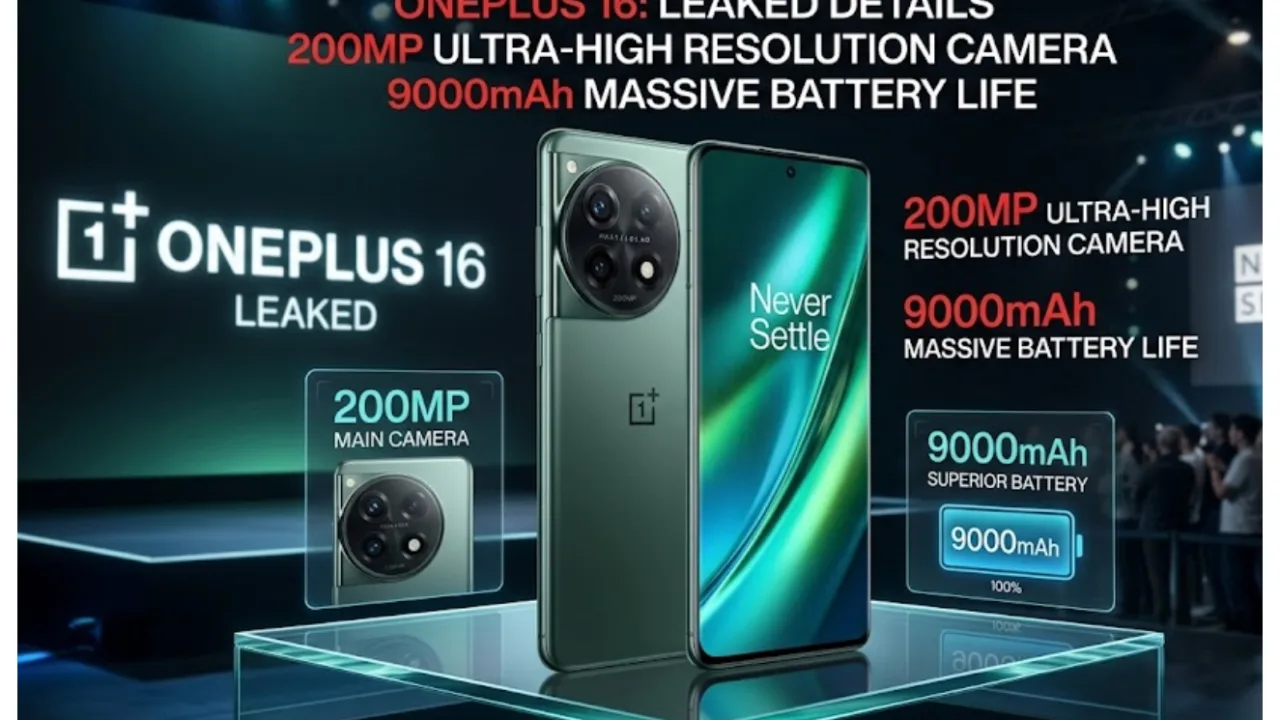 OnePlus 16 Leaked - New Leak Suggests 200MP Sensor & 9000mAh Battery ...