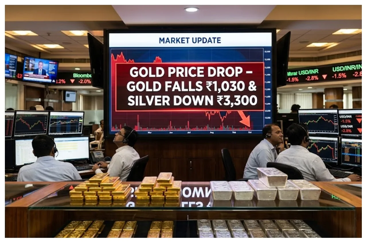 Gold Price Drop - Gold falls ₹1,030 & Silver Down ₹3,300, See 24K, 22K ...