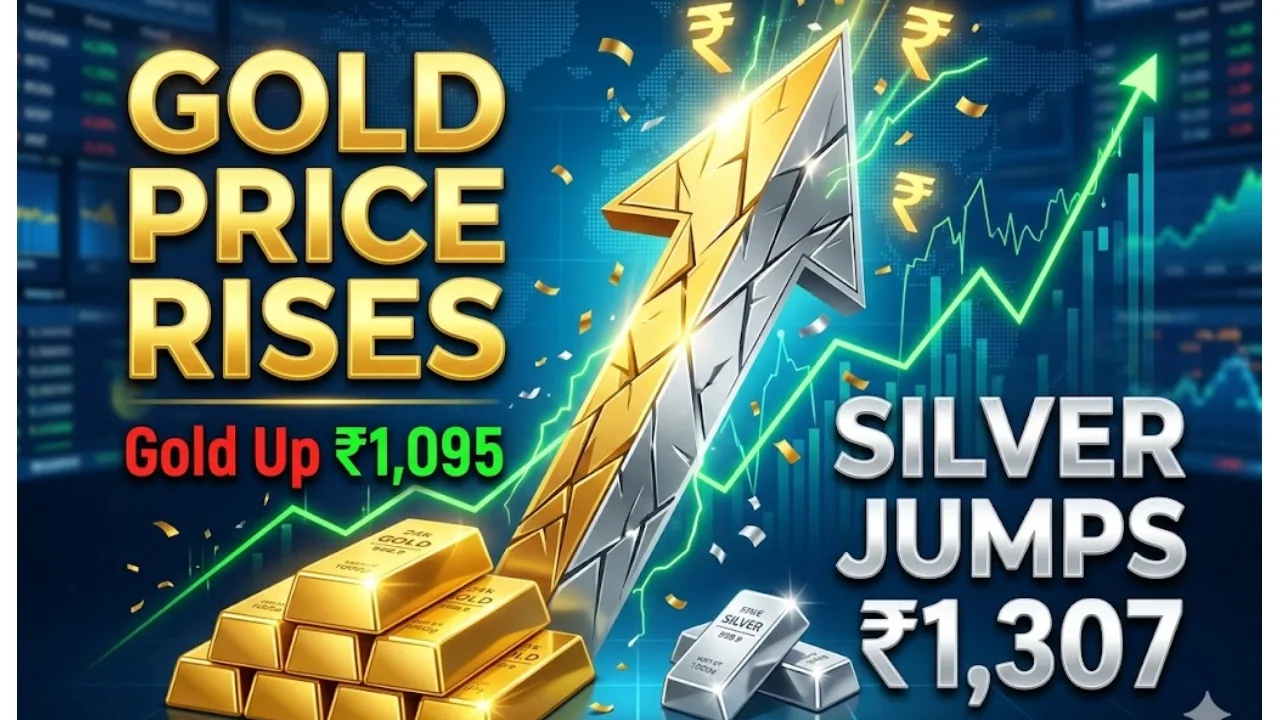 Gold Price Rises - Gold Up ₹1,095 & Silver Jumps ₹1,307, Check 24K, 22K ...