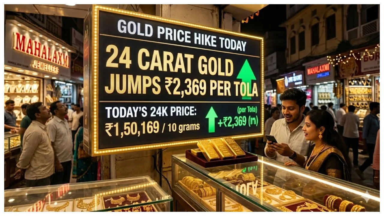 Gold Price Live Today - 24 Carat Gold Jumps ₹2,369 Per Tola, Check 22K ...