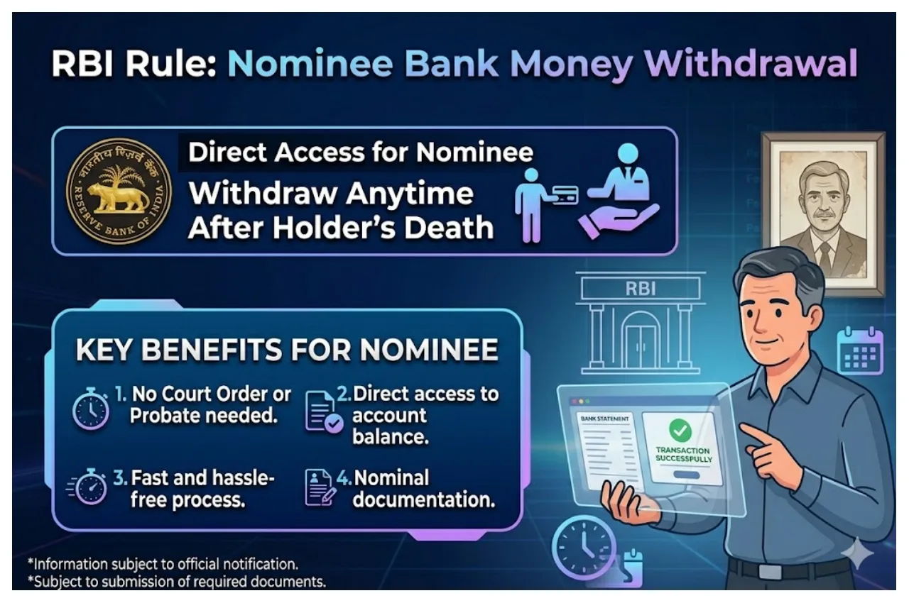 RBI Rule - How Nominee Can Withdraw Bank Money After Death Account ...